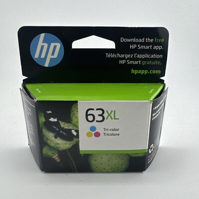 HP 63XL High Yield Tri-color Ink Cartridge (F6U63AN) BRAND NEW! EXP 12/ ...