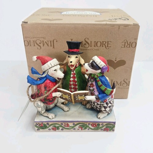Jim Shore Caroling Canines Three Caroling Dogs 4010898 Christmas ...