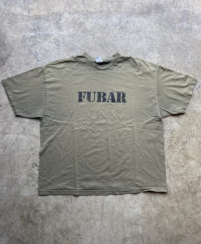 FUBAR Vintage Green Army Funny Military T-Shirt Size 3XLarge 90s Great ...