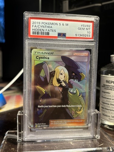 Cynthia SV82/SV94 Hidden Fates Shiny Vault Full Art Pokemon Card PSA 10 ...