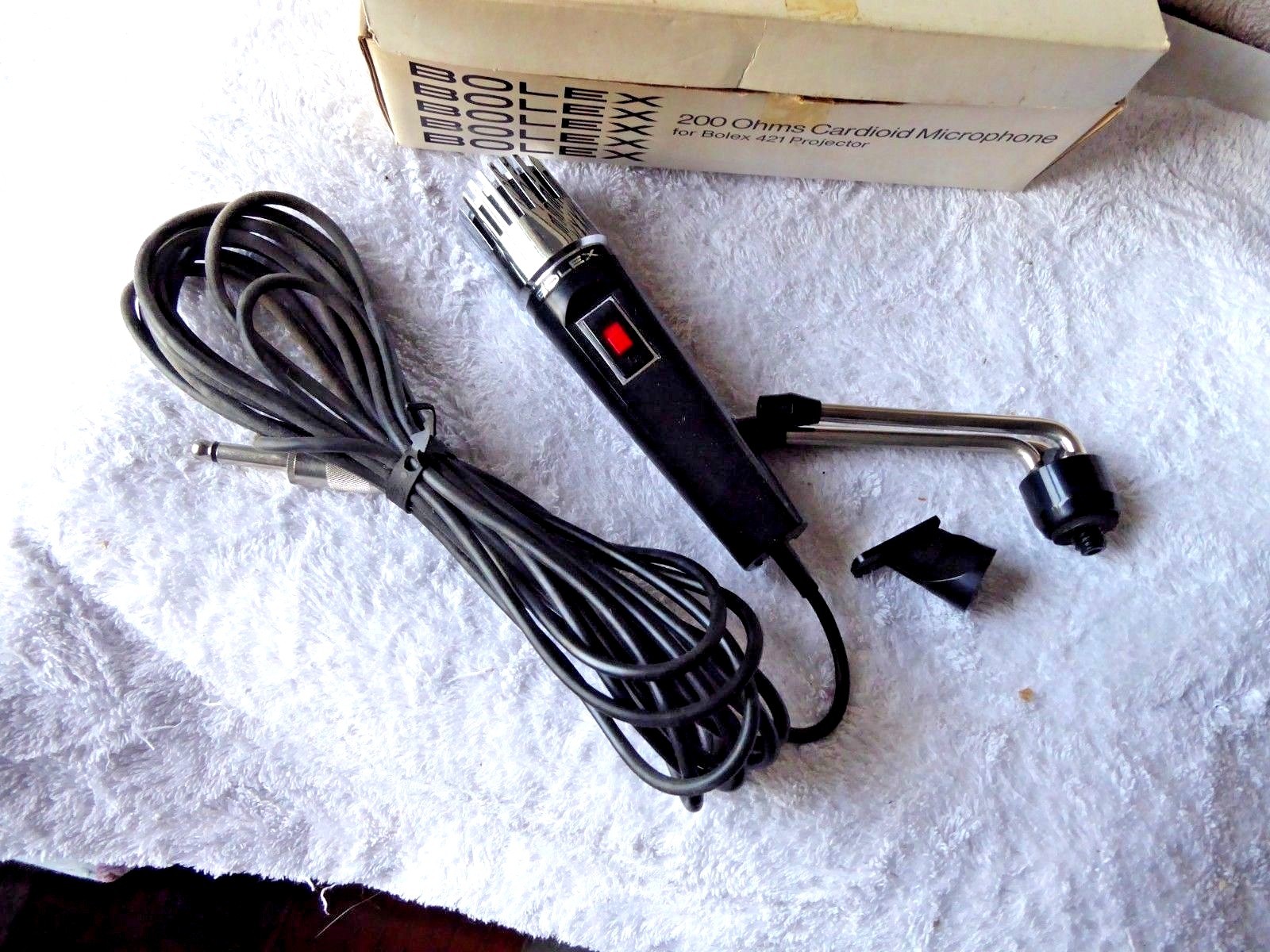 VINTAGE 200 OHMS CARDIOID MICROPHONE FOR BOLEX 421 PROJECTOR GERMANY ...