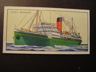 WILLS OVERSEAS CIGARETTES NEW ZEALAND U.S.S. COs. STEAMERS RMS MAKURA ...