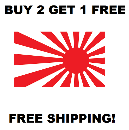 Rising Sun Flag Vinyl sticker Decal Bumper Japanese Car JDM | eBay