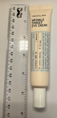 Logically, Skin • Wrinkle Target Eye Cream • 0.84 fl oz (25 mL) Box lid ...