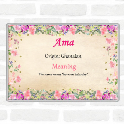 Ama Name Meaning Jumbo Fridge Magnet Floral | eBay