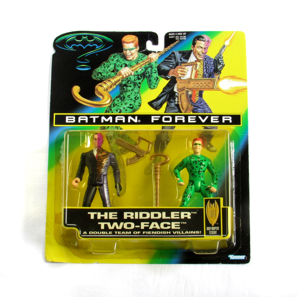 Batman Forever The Riddler & Two-Face Action Figure Set 1996 Kenner New ...