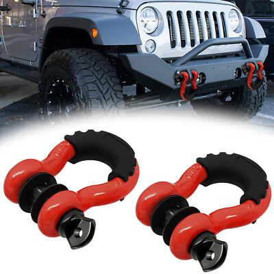 3/4" D Ring Anchor Shackles Heavy Duty Recovery Tow Hook Off Road For ...