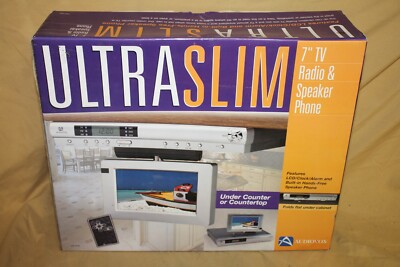 Audiovox Ultra Slim 7" TV LCD Radio Clock/Alarm Speakerphone Kitchen ...
