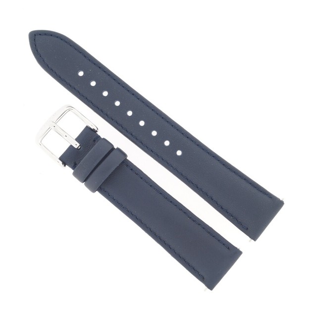 Fossil Uhrband LB-ME3136 Wechselarmband Leder 18 mm Blau ME3136 LB ...