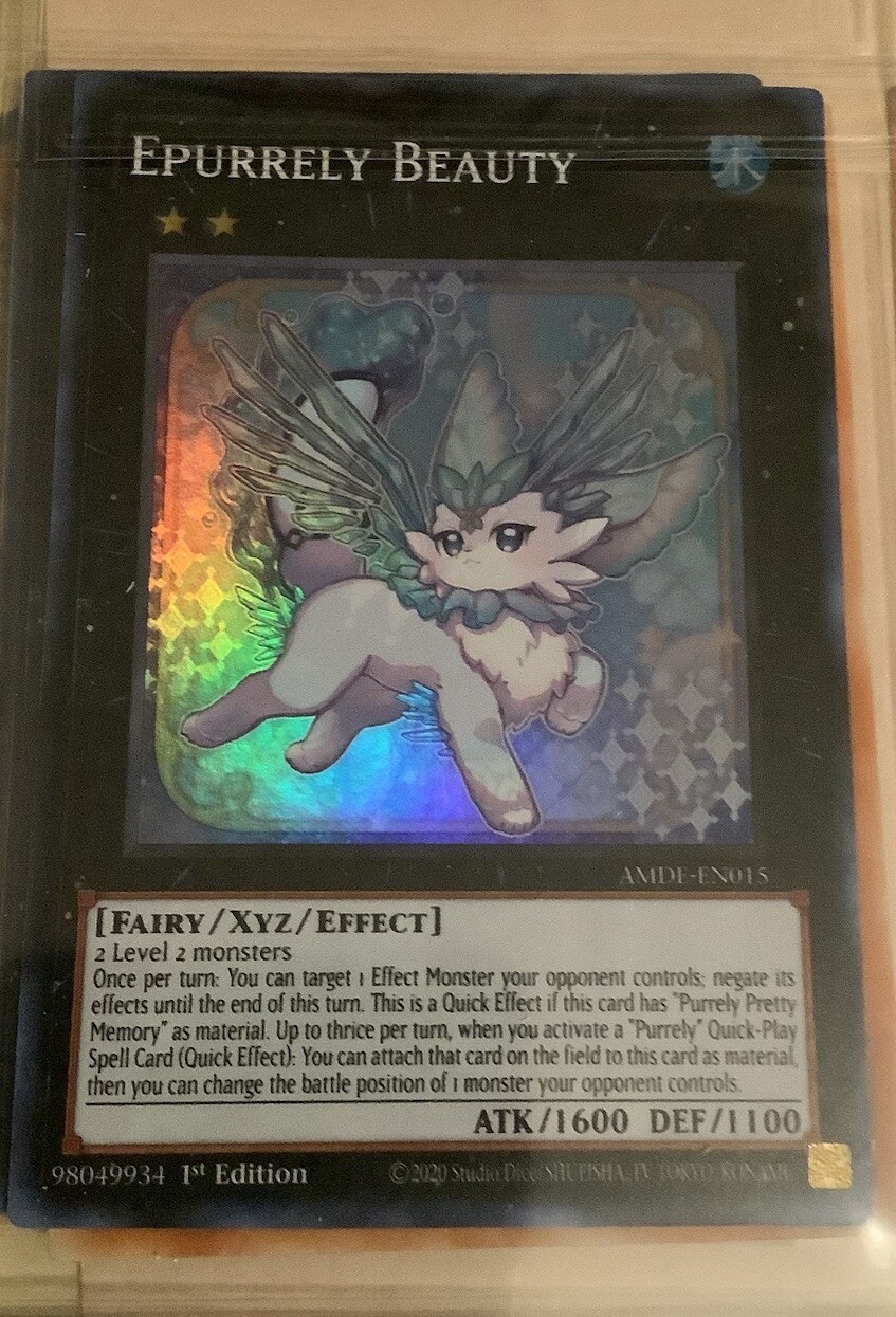 YuGiOh - EPURRELY BEAUTY- AMDE-EN015 - SUPER RARE 1st Ed - NM | eBay