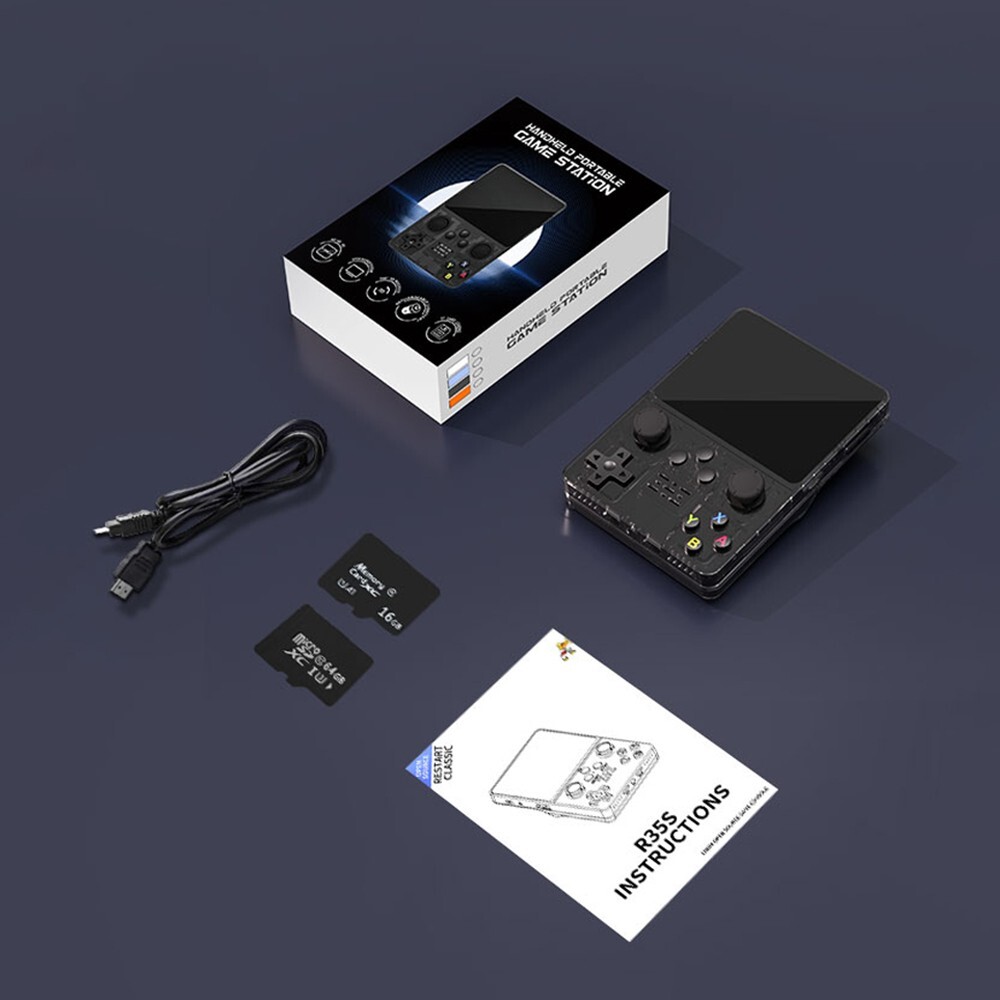 R35S Retro Handheld Video Game Console Linux System 3.5 Inch IPS Screen ...