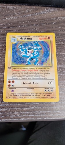 Machamp, Shiny, First Edition, 8/102. 1999, used. | eBay
