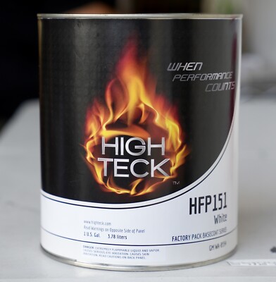 HIGH TECK HFP 151 GM WA8554 WHITE BASECOAT AUTO PAINT GALLON SIZE! | eBay