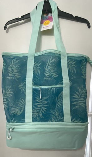 SUN SQUAD Beach Bag w/Detachable Cooler Tote (19.75"x6"x19") New with ...