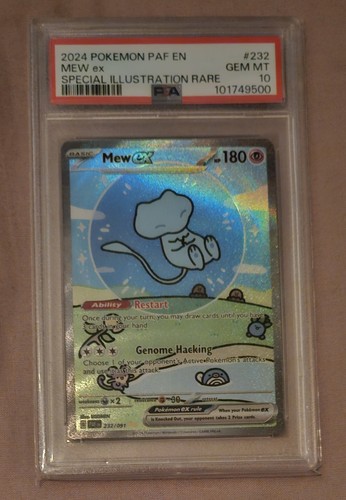 Pokemon Mew Ex 232/091 PSA 10 Paldean Fates English "Bubble Mew" PSA 10 ...
