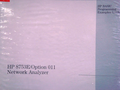 HP 8753E/OPTION 011 NETWORK ANALYZER HP BASIC PROGRAMMING EXAMPLES GUIDE | eBay