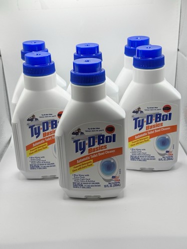 6 PACK Of Ty-D-Bol Basics Automatic Toilet Bowl Cleaner Deodorizes 10 ...