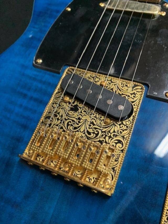 UPGRADED NEW MAPLE FLAMED SOLID 6 STRING VINTAGE TELE STYLE ELECTRIC ...