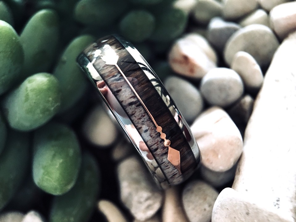 Wave Ring, Ocean Wave Pattern Engraved Tungsten Carbide Ring, Mens and ...