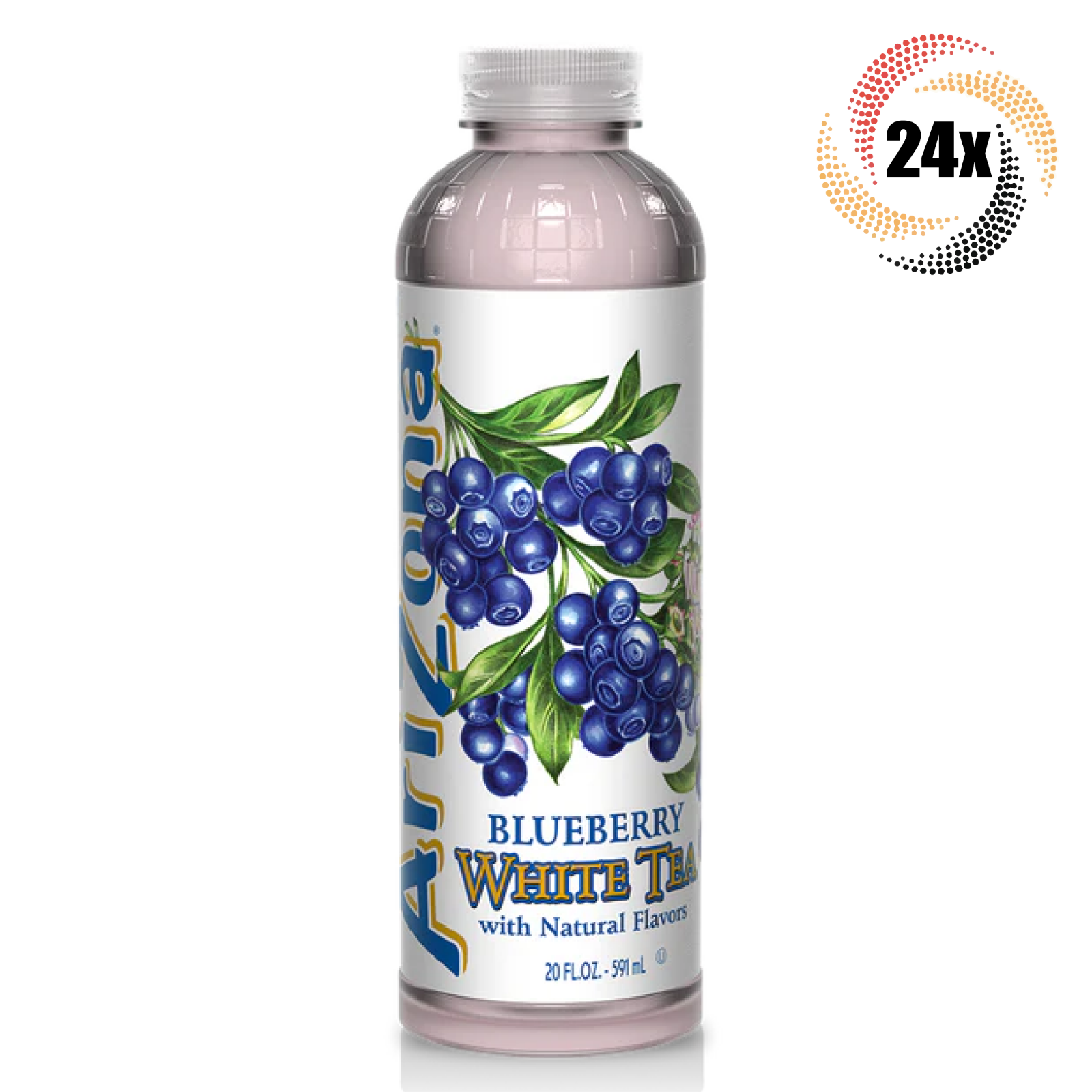 24x Bottles Arizona Premium Brewed Blueberry Natural Flavors White Tea ...