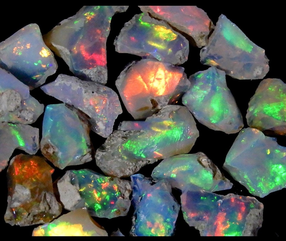 Cut Grade Opal Rough Lot AAA Grade 10 Pieces Large Size Ethiopian Welo ...