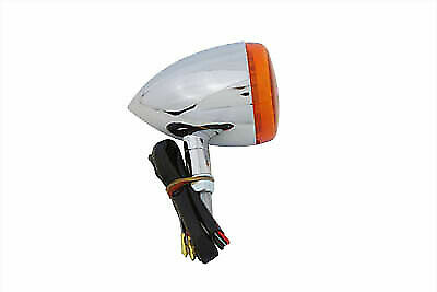 Chrome Front Torpedo Style Turn Signal for Harley Davidson by V-Twin | eBay
