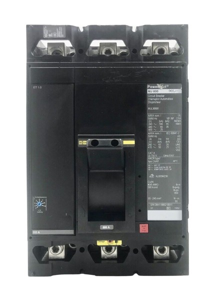 Square D MJL36800 800A 3-Pole PowerPact Circuit Breaker for sale online ...