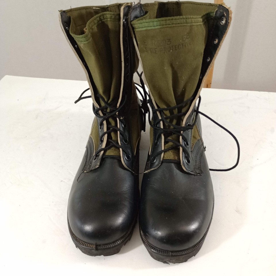 Vintage 1968 Army Vietnam Panama Sole Jungle Boots Spike Protective Ro ...