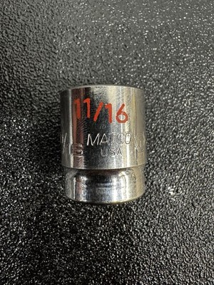 Matco Tools 11/16 Socket 3/8 Drive 6 Point Socket Shallow | eBay