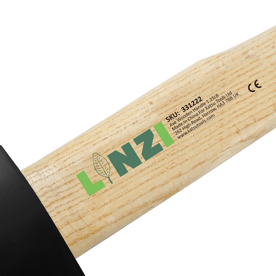 LINZI 1.25lb Wood Chopping Axe - Carbon Steel Blade, Polished Edge ...