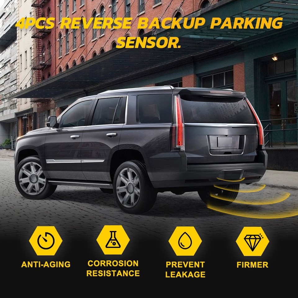 4pcs Parking Sensor Bumper Aid Backup Reverse For 2014-2017 Cadillac ...