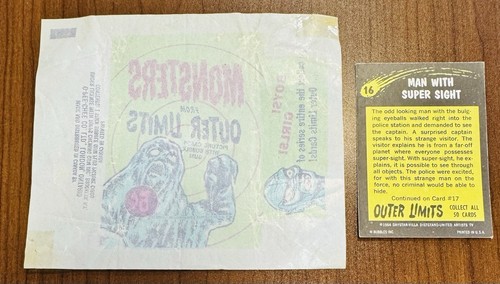 1964 Topps Monsters From The Outer Limits 5 Cent Wax Pack Wrapper ...