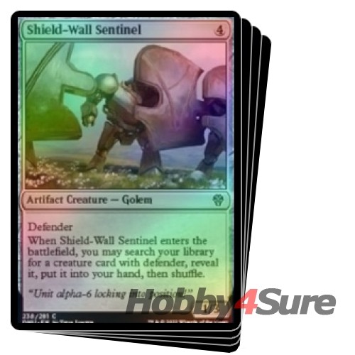 Foil Shield-wall Sentinel X4 M/NM Magic: The Gathering MTG Dominaria ...
