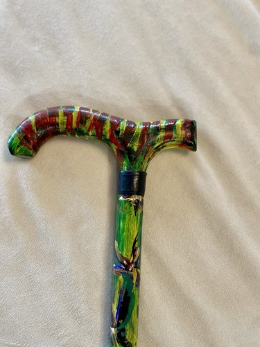 Custom Walking Cane for Men Hand-Painted By Disabled Veteran | eBay