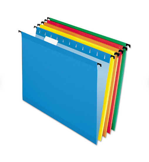 Pendaflex 1/5 Tab SureHook Hanging File Folders Assorted Colors (Letter ...