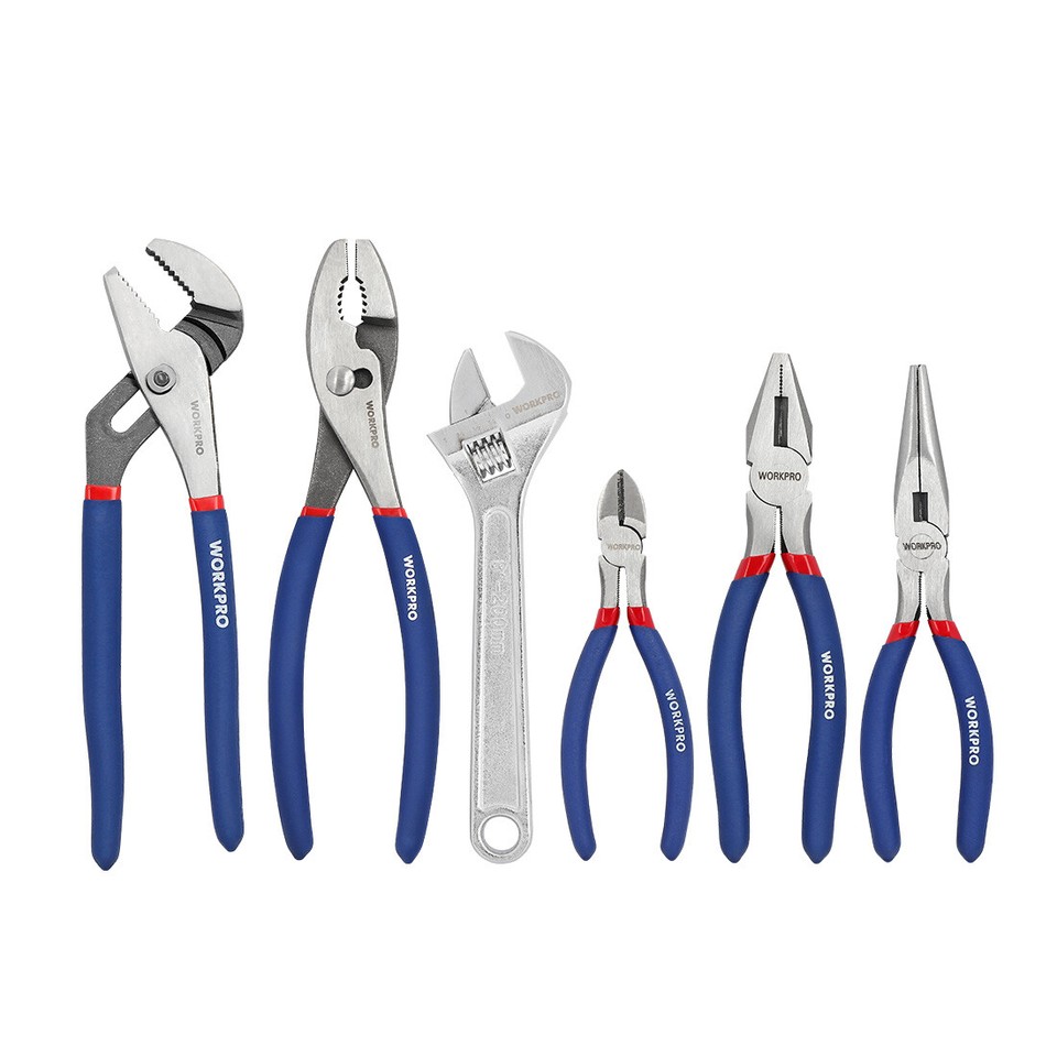 Long Nose Linesman Plier Diagonal Plier Adjustable Wrench Large Plier ...