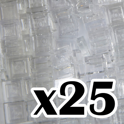 NEW LEGO - TILES - 1 x 1 - Trans Clear tile x 25 - smooth flat tiled ...