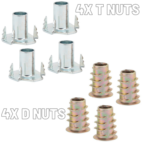 THREADED WOOD INSERT NUTS M8 HEX DRIVE SCREW FIXINGS TYPE D or T | eBay