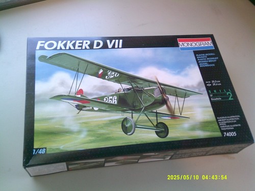 Monogram Fokker D VII Fighter 1/48 Scale Model Kit 74005 | eBay