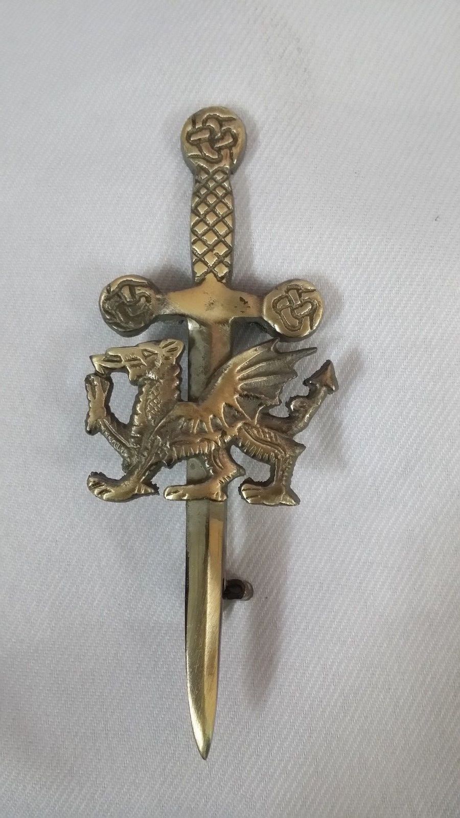 New Celtic Kilt Pin Welsh Dragon Antique Finish 4"/Welsh Dragon Kilt ...