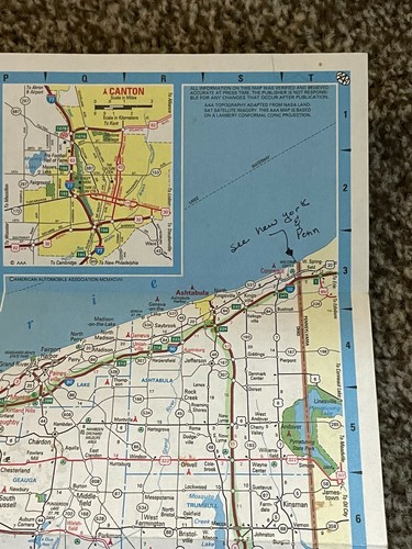 1998 Edition AAA Ohio West Virginia Travel Road Map~Box G20 | eBay