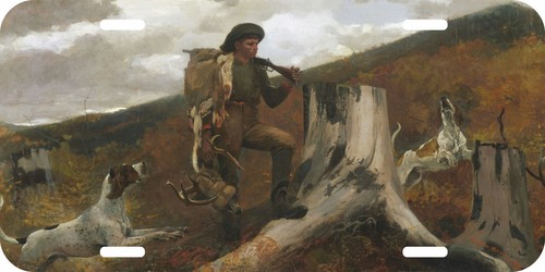 HOMER WINSLOW A HUNTSMAN DOG HUNTING METAL LICENSE PLATE | eBay