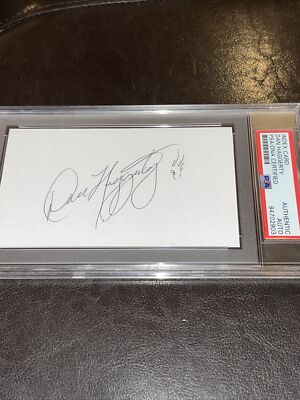 Dan Haggerty Grizzly Adams Autographed 3x5 Index Card PSA/DNA Slabbed ...
