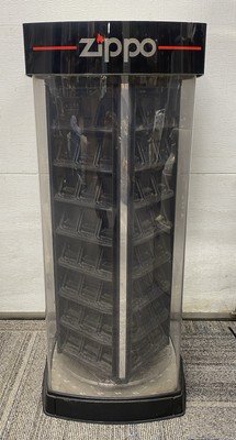 ZIPPO Rotating Light Up Display Case Counter Top Displays 96 Lighters ...