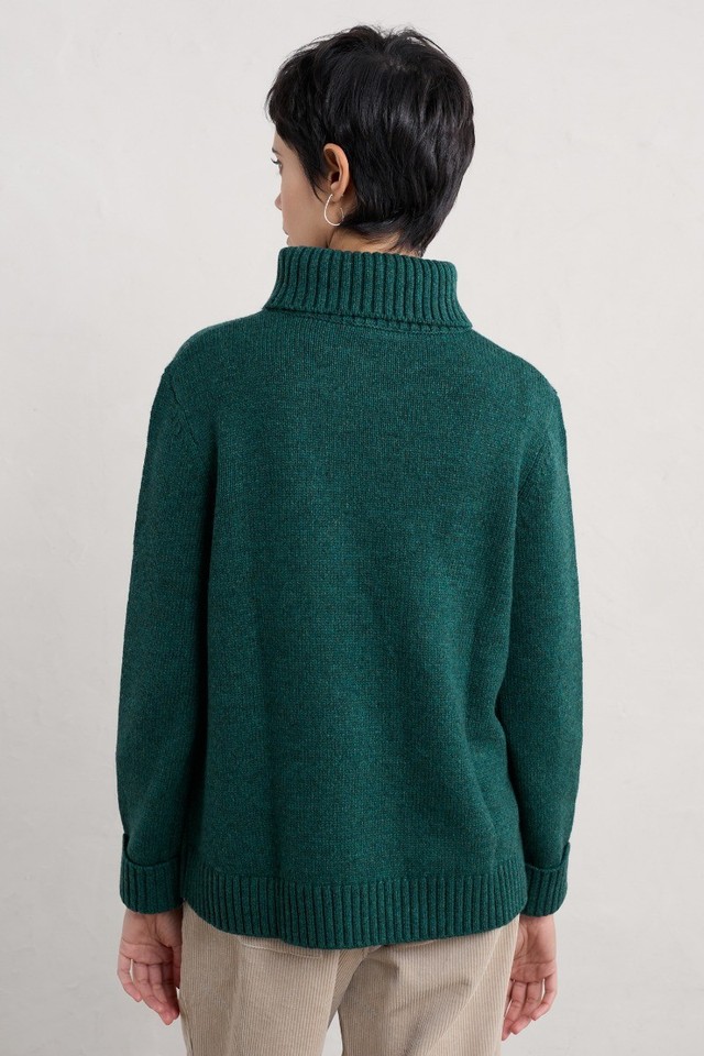 Seasalt Women's Regular Braque Lambswool Blend Roll Neck Jumper Loch ...