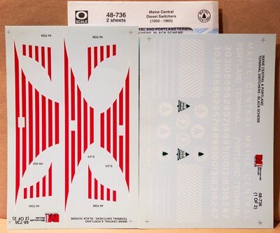 Microscale Decal #48-736 Maine Central / Portland Terminal -- Diesel ...
