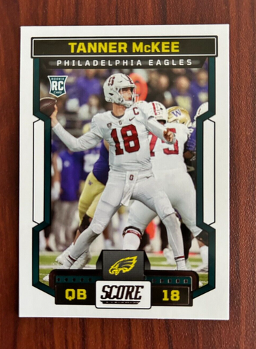 2023 SCORE TANNER MCKEE Rookie Card #306 EAGLES RC | eBay