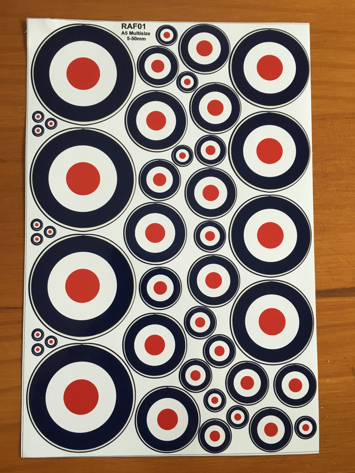 Becc RAF Roundels Type D 1970s Onwards - Vinyl Self Adhesive Decal ...