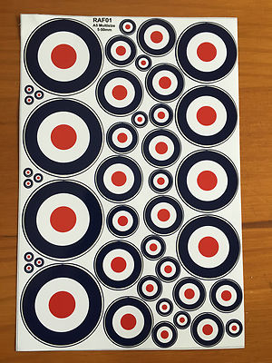 Becc RAF Roundels Type D 1970s Onwards - Vinyl Self Adhesive Decal ...