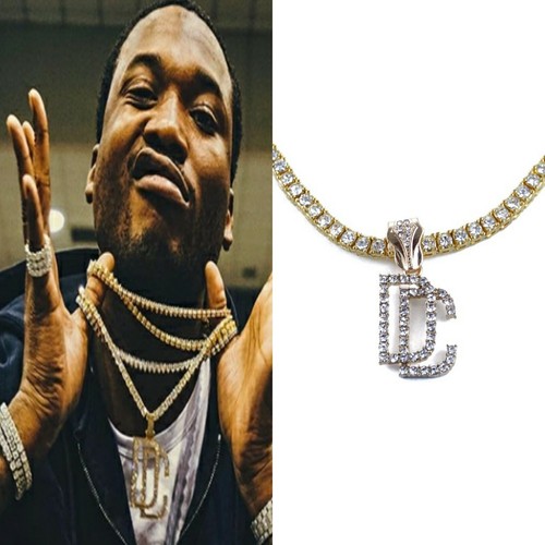 DREAM CHASERS PENDANT TENNIS DIAMOND SOLITAIRE GOLD CHAIN NECKLACE MEEK ...